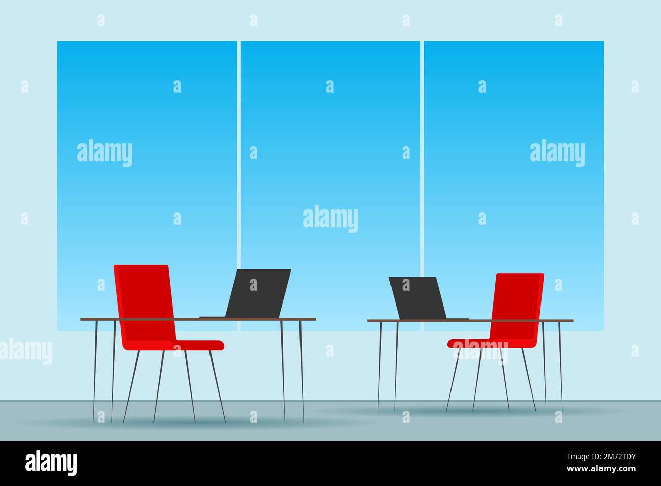 Interior of empty office room. Vector Stock Vector Image & Art - Alamy