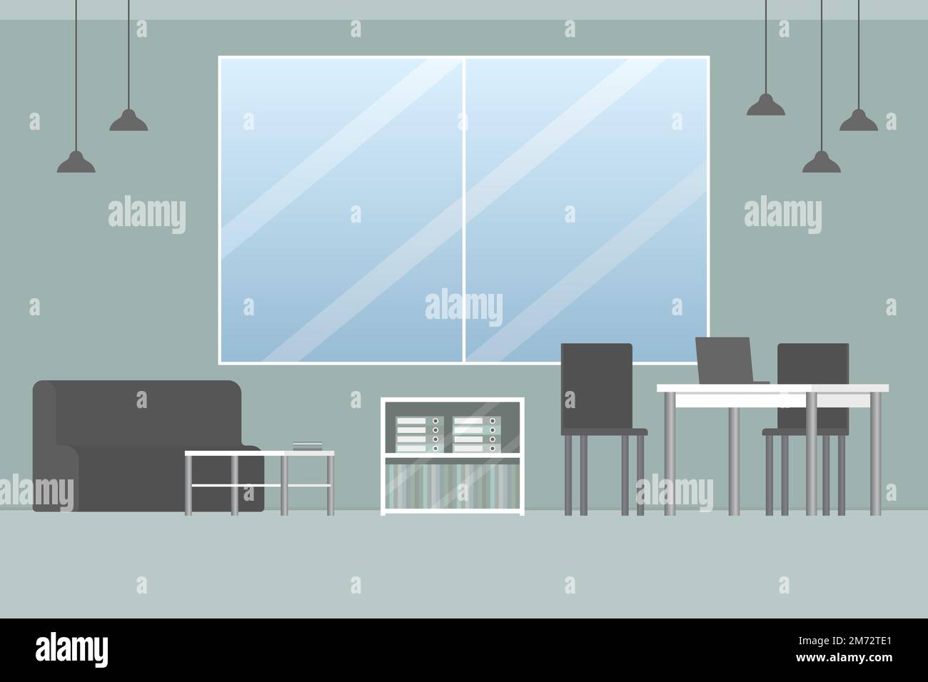 Interior of empty office room. Vector Stock Vector Image & Art - Alamy