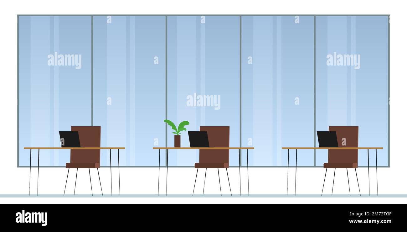 Interior of empty office room. Vector Stock Vector Image & Art - Alamy