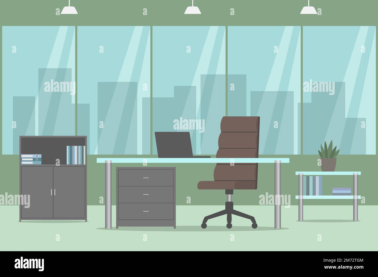 Interior of empty office room. Vector Stock Vector Image & Art - Alamy