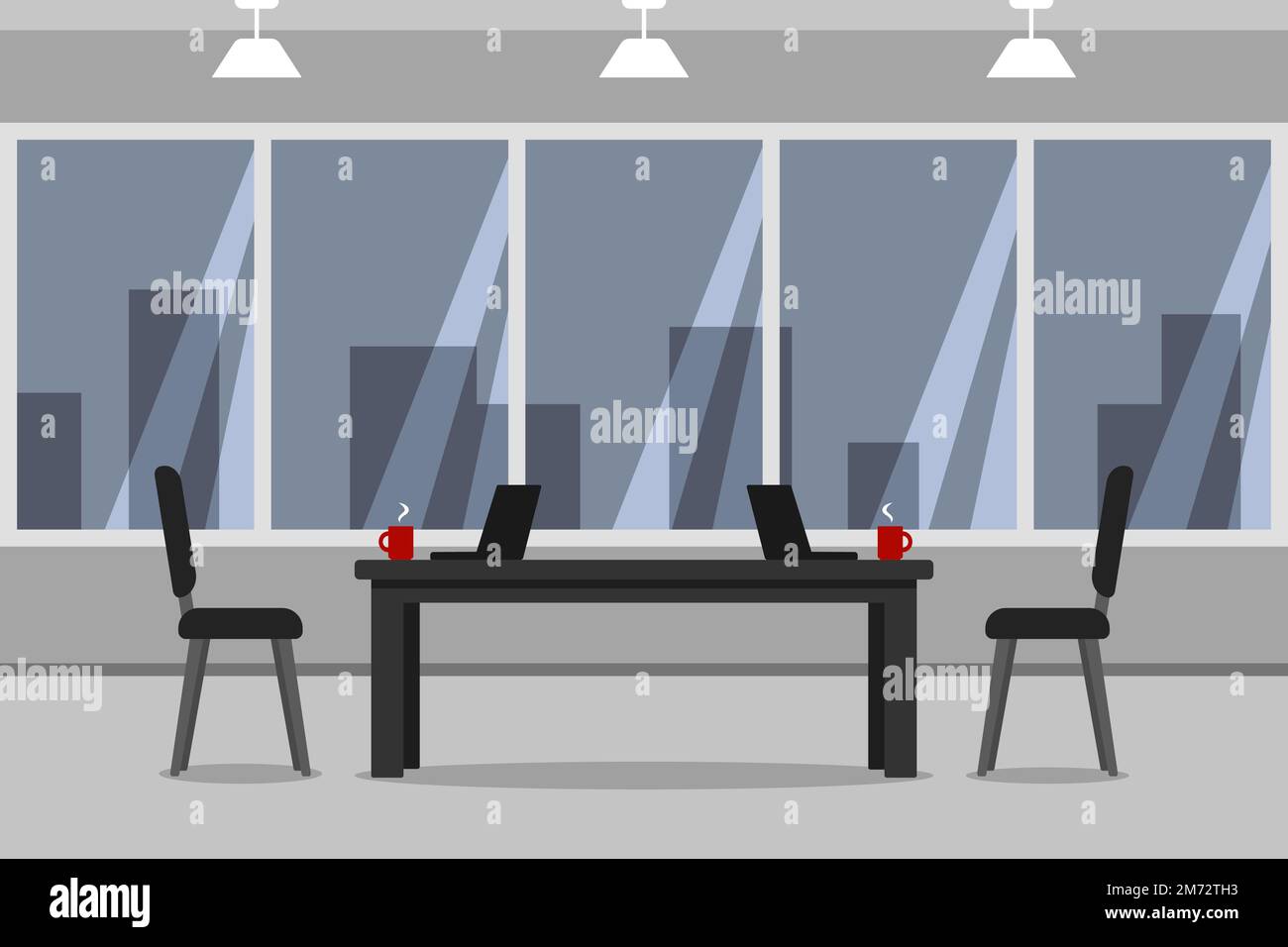 Office interior. No people. Vector Stock Vector Image & Art - Alamy