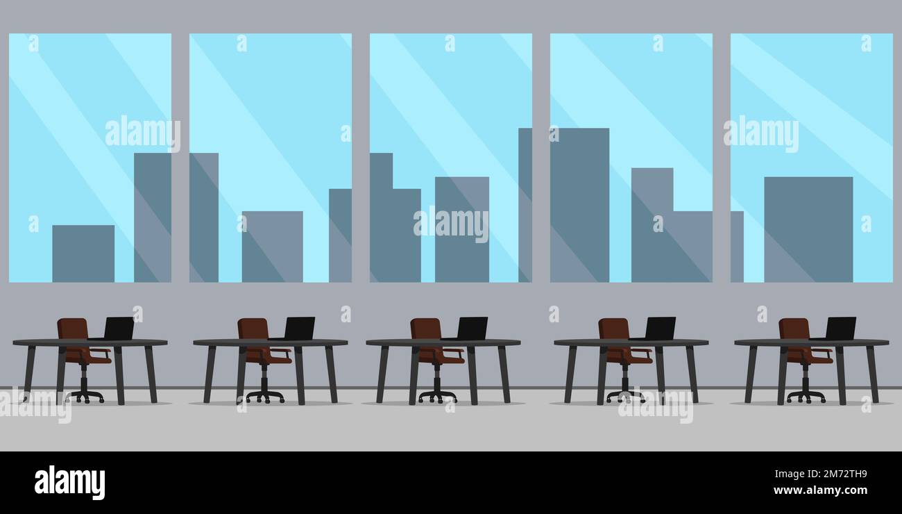 Interior of empty office room. Vector Stock Vector Image & Art - Alamy
