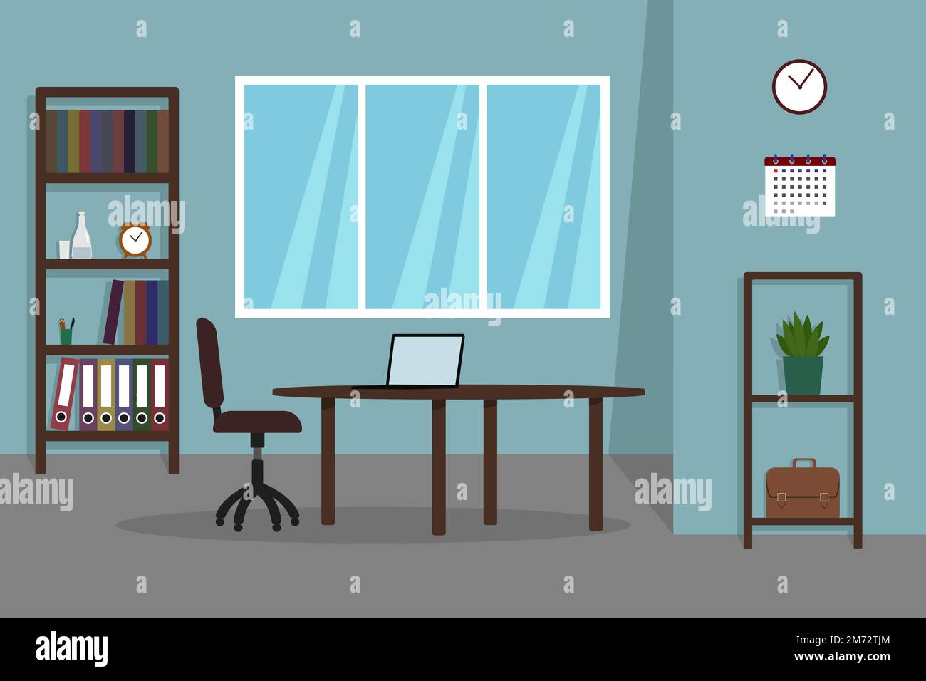 Interior of empty office room. Vector Stock Vector Image & Art - Alamy