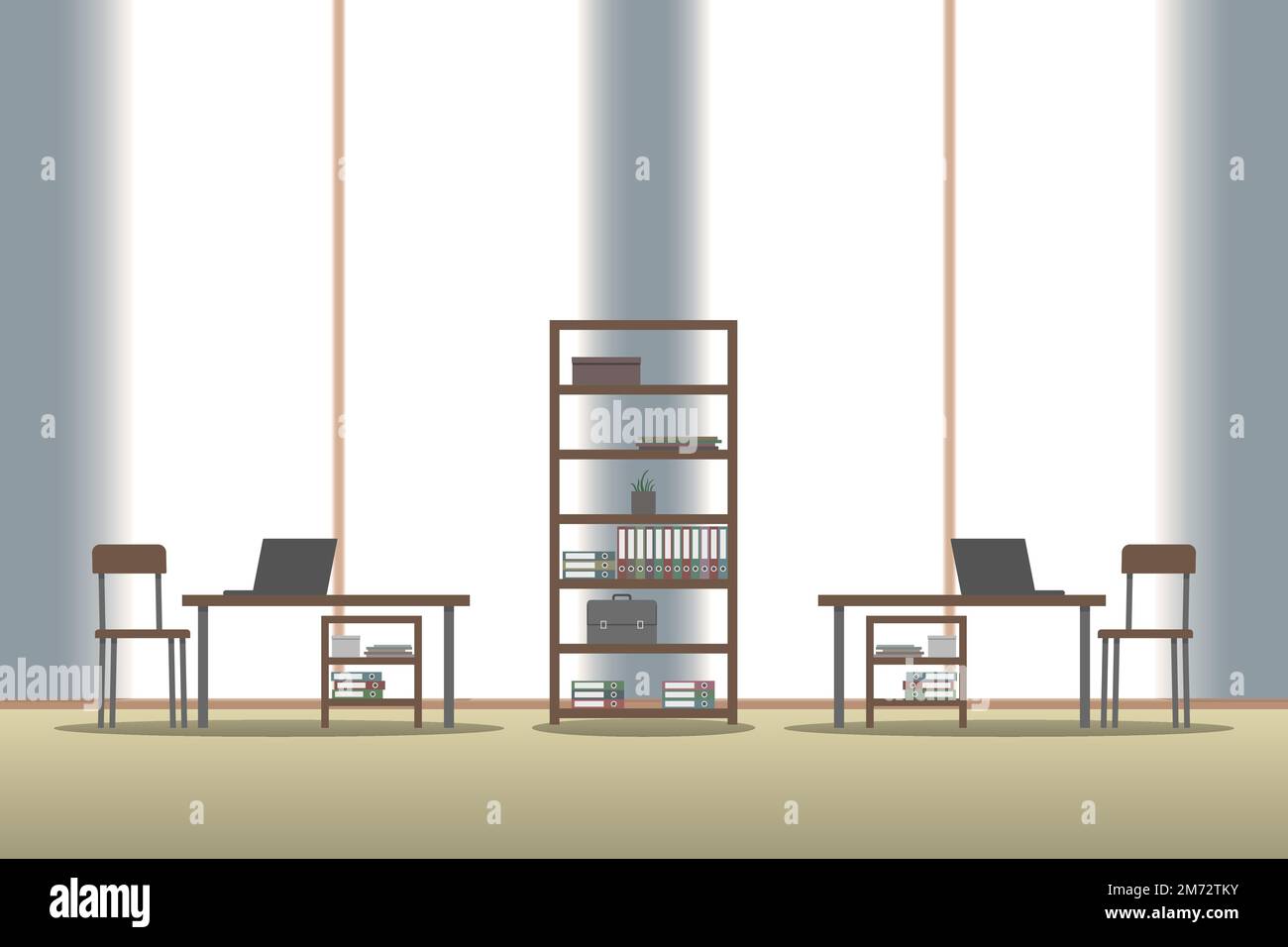 Interior of empty office room. Vector Stock Vector Image & Art - Alamy