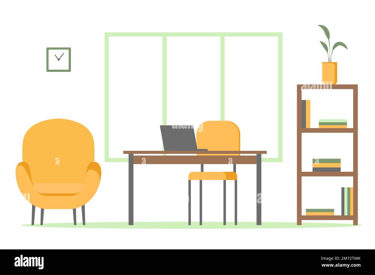 Interior of empty office room. Vector Stock Vector Image & Art - Alamy