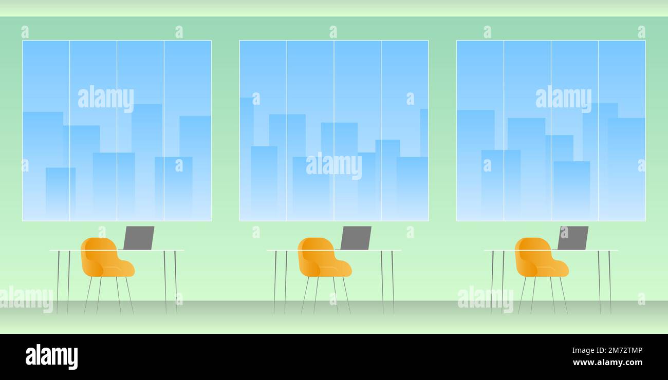 Interior of empty office room. Vector Stock Vector Image & Art - Alamy