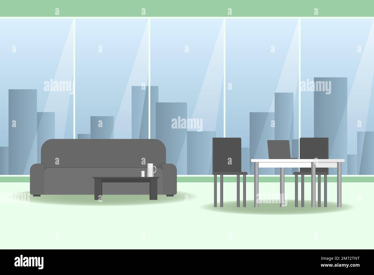 Interior of empty office room. Vector Stock Vector Image & Art - Alamy