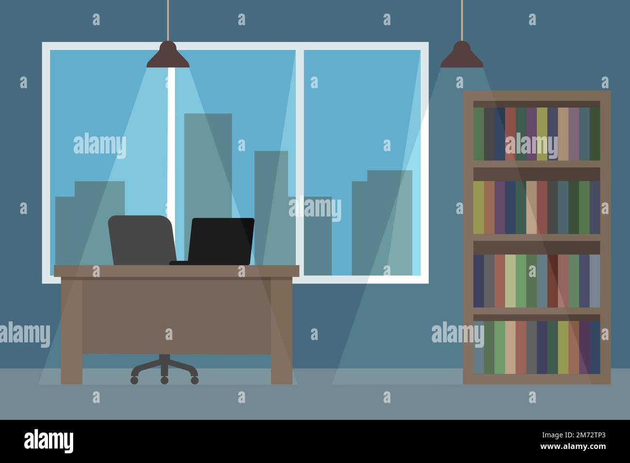 Interior of empty office room. Vector Stock Vector Image & Art - Alamy