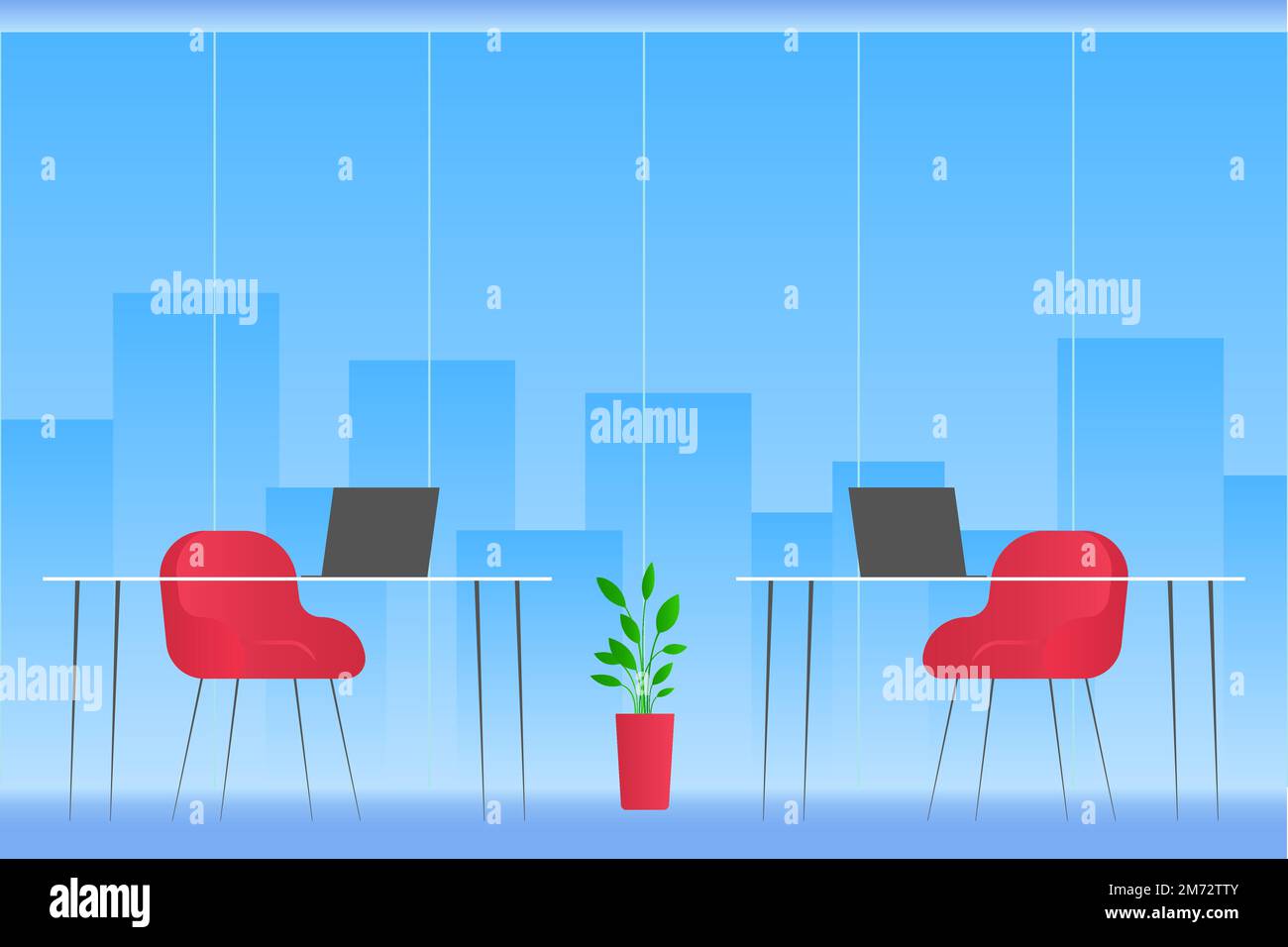 Empty workplace computer desk Stock Vector Images - Alamy