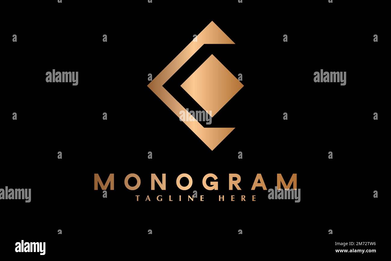 Alphabet c geomatry logo vector monogram template Stock Vector Image ...