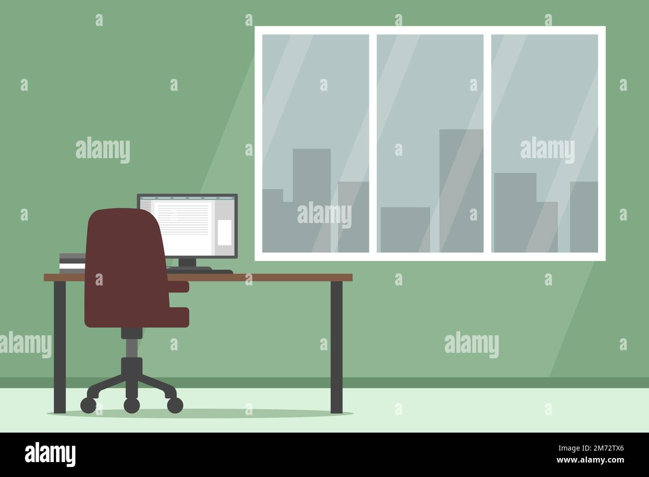 Office interior. No people. Vector Stock Vector Image & Art - Alamy
