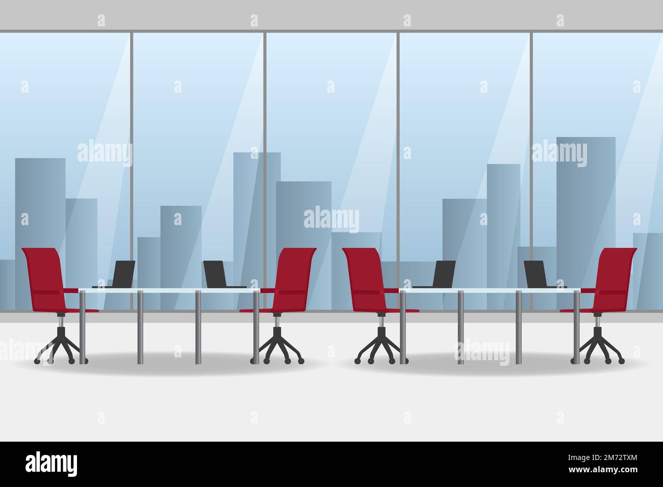 Interior of empty office room. Vector Stock Vector Image & Art - Alamy