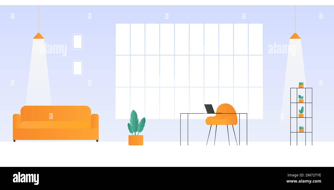 Interior of empty office room. Vector Stock Vector Image & Art - Alamy