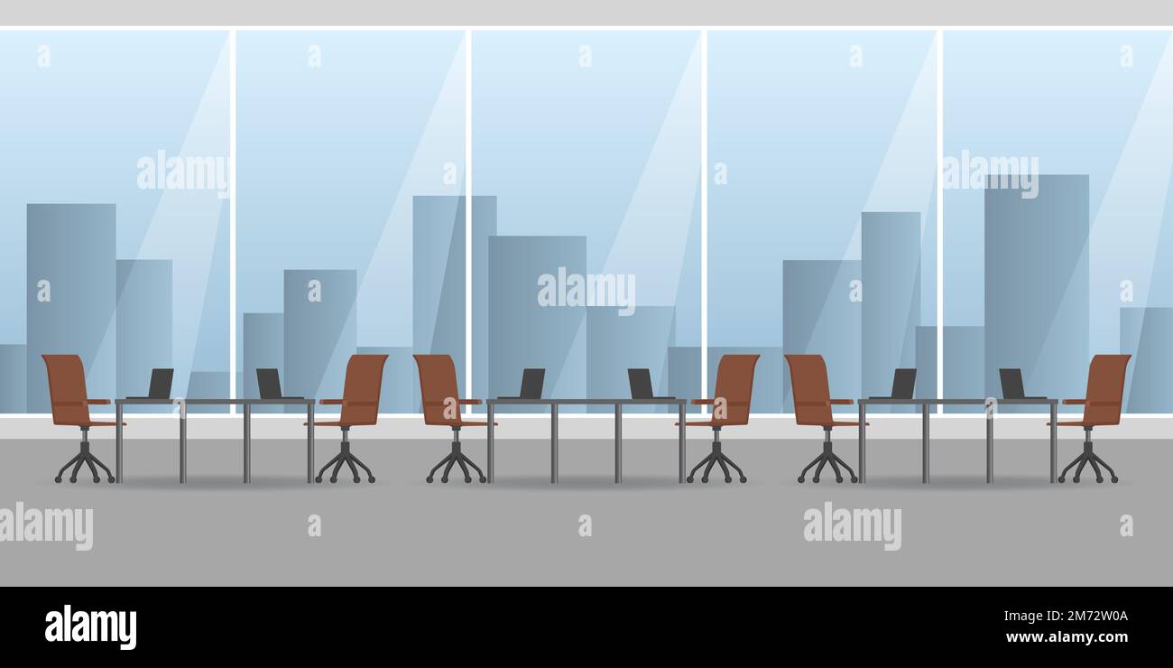 Open space plan office Stock Vector Images - Alamy