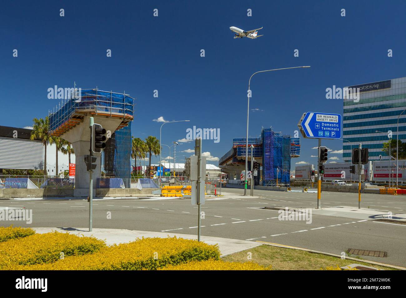Construction of the 'Sydney Gateway' road expansion and overhead ...