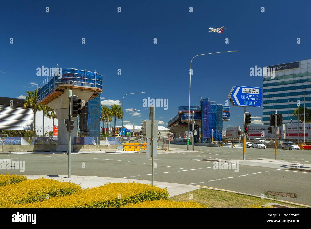 Construction of the 'Sydney Gateway' road expansion and overhead ...
