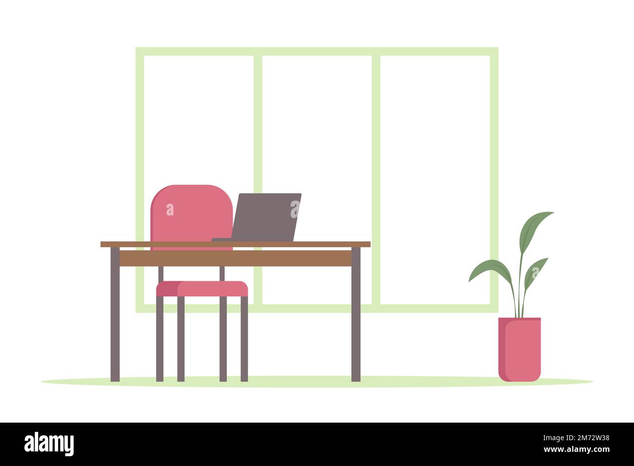 Office desk plant Stock Vector Images - Alamy