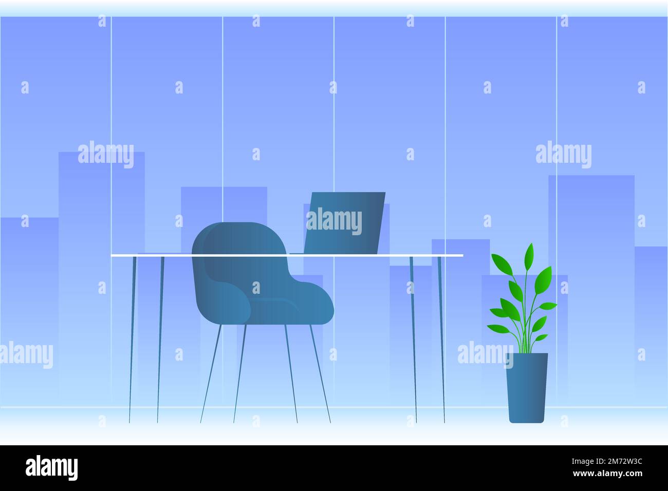 Interior of empty office room. Vector Stock Vector Image & Art - Alamy