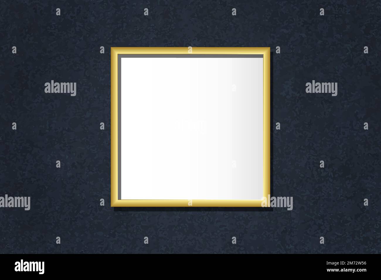 Luxurious golden frame mockup on a wall vector Stock Vector Image & Art ...