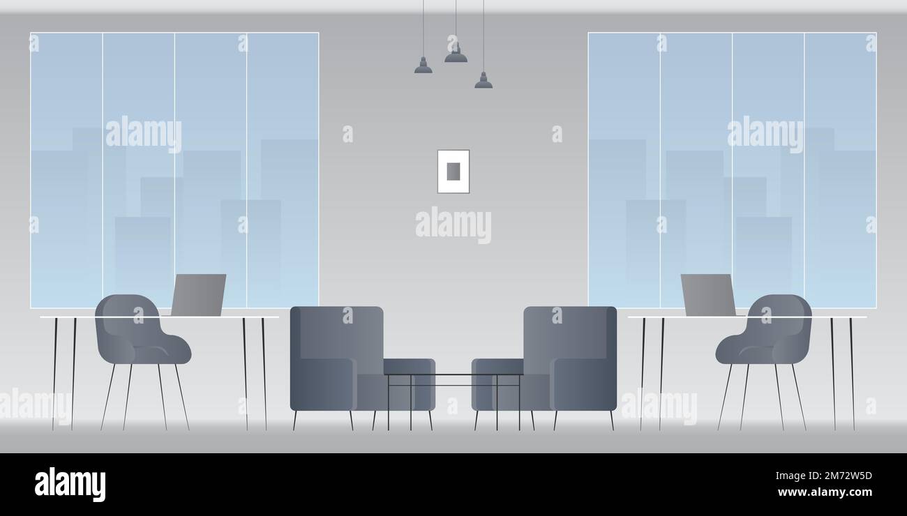 Interior of empty office room. Vector Stock Vector Image & Art - Alamy