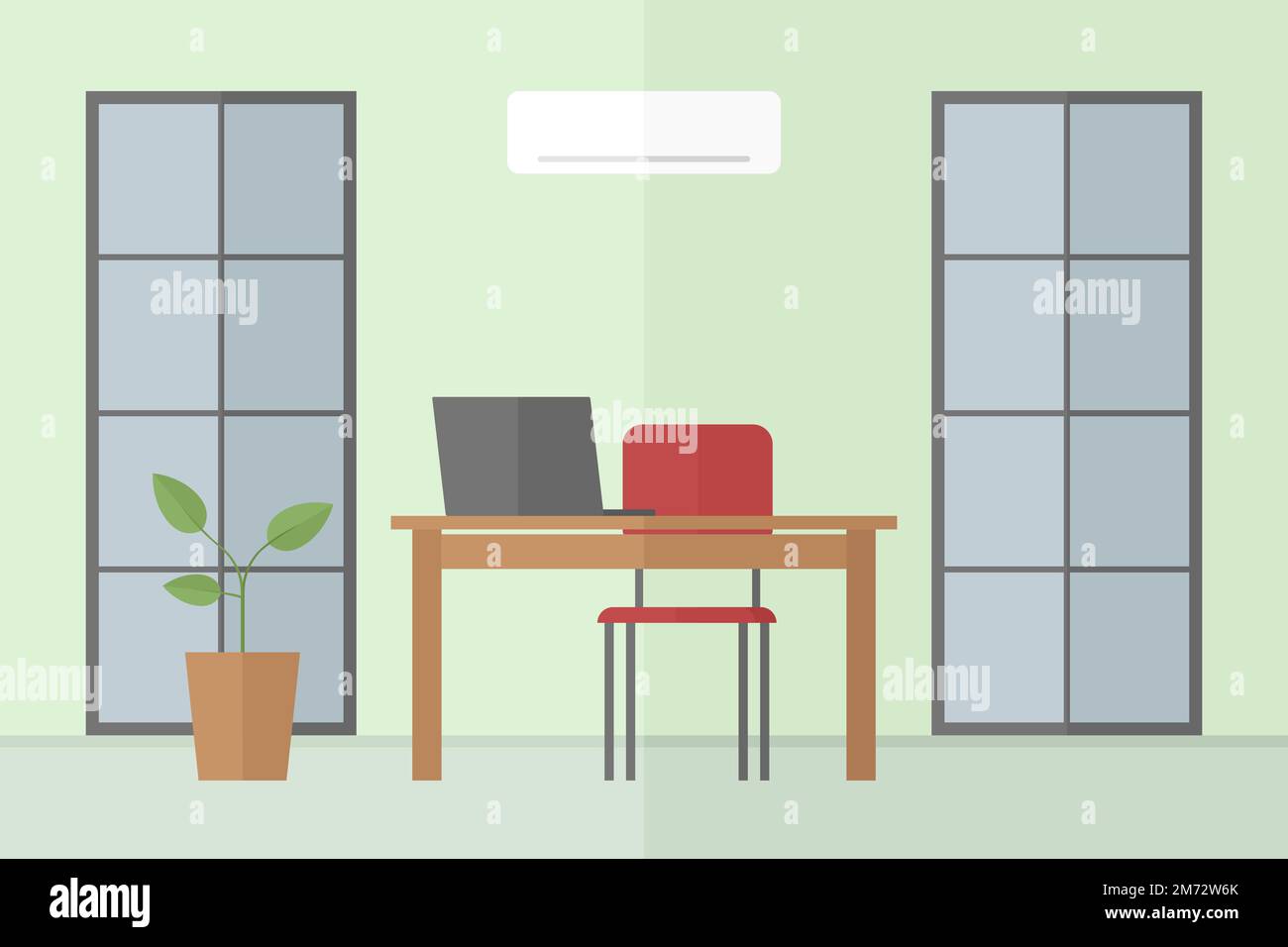 Interior of empty office room. Vector Stock Vector Image & Art - Alamy