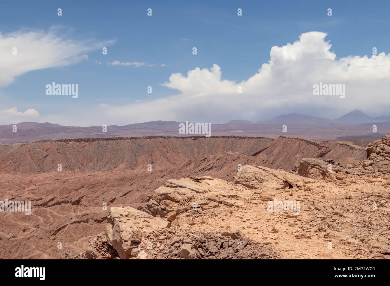 Arid landscape near Catarpe valley, the dryest part of Atacama, the ...