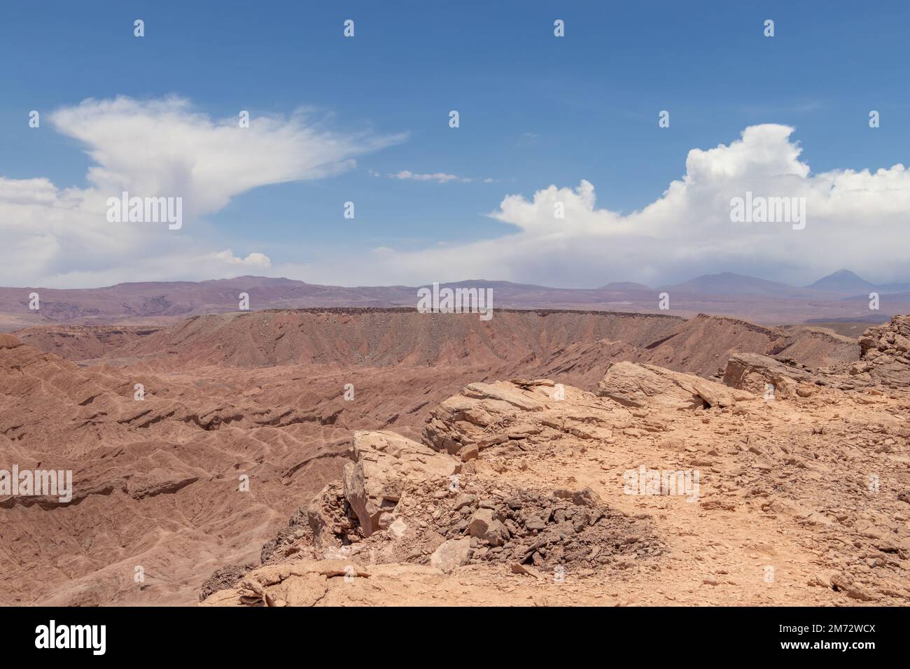 Arid landscape near Catarpe valley, the dryest part of Atacama, the ...