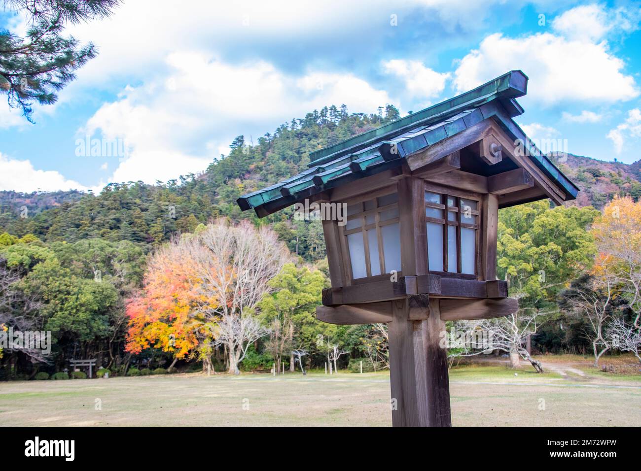 the autumn view of Garden in Shrine Izumo-taisha in Izumo, Shimane ...