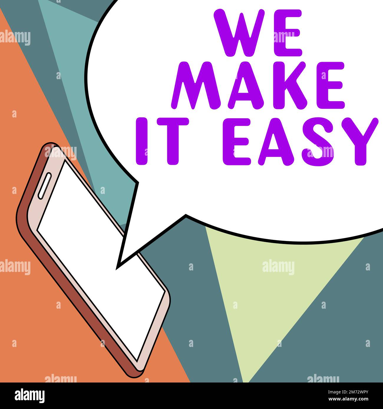 Text sign showing We Make It Easy. Word Written on Offering solutions ...