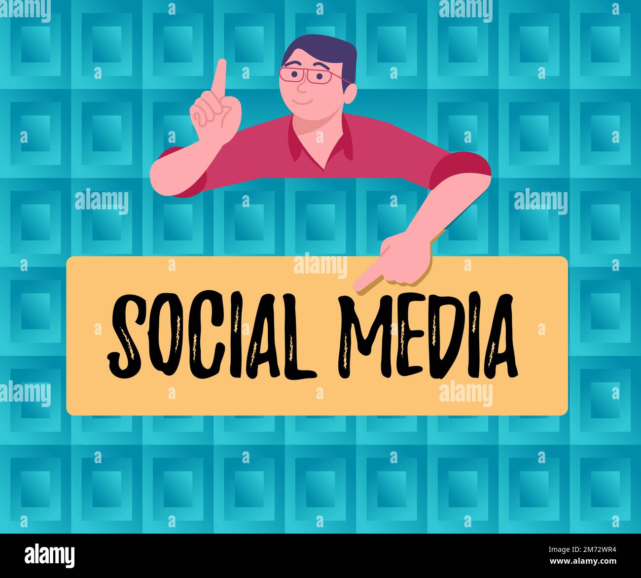 Conceptual display Social Media. Concept meaning Online communication ...