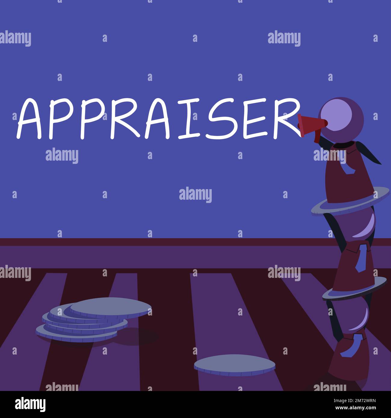 Text caption presenting Appraiser. Business showcase person that ...