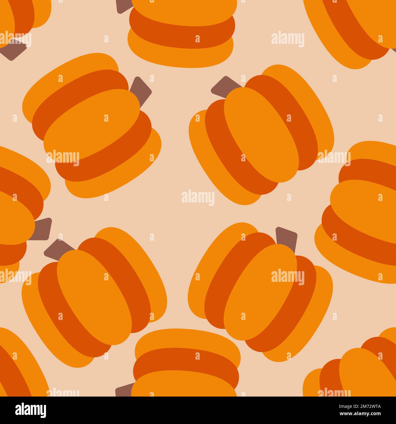 Pumpkin seamless pattern cute background. Vector cute pumpkins seamless ...