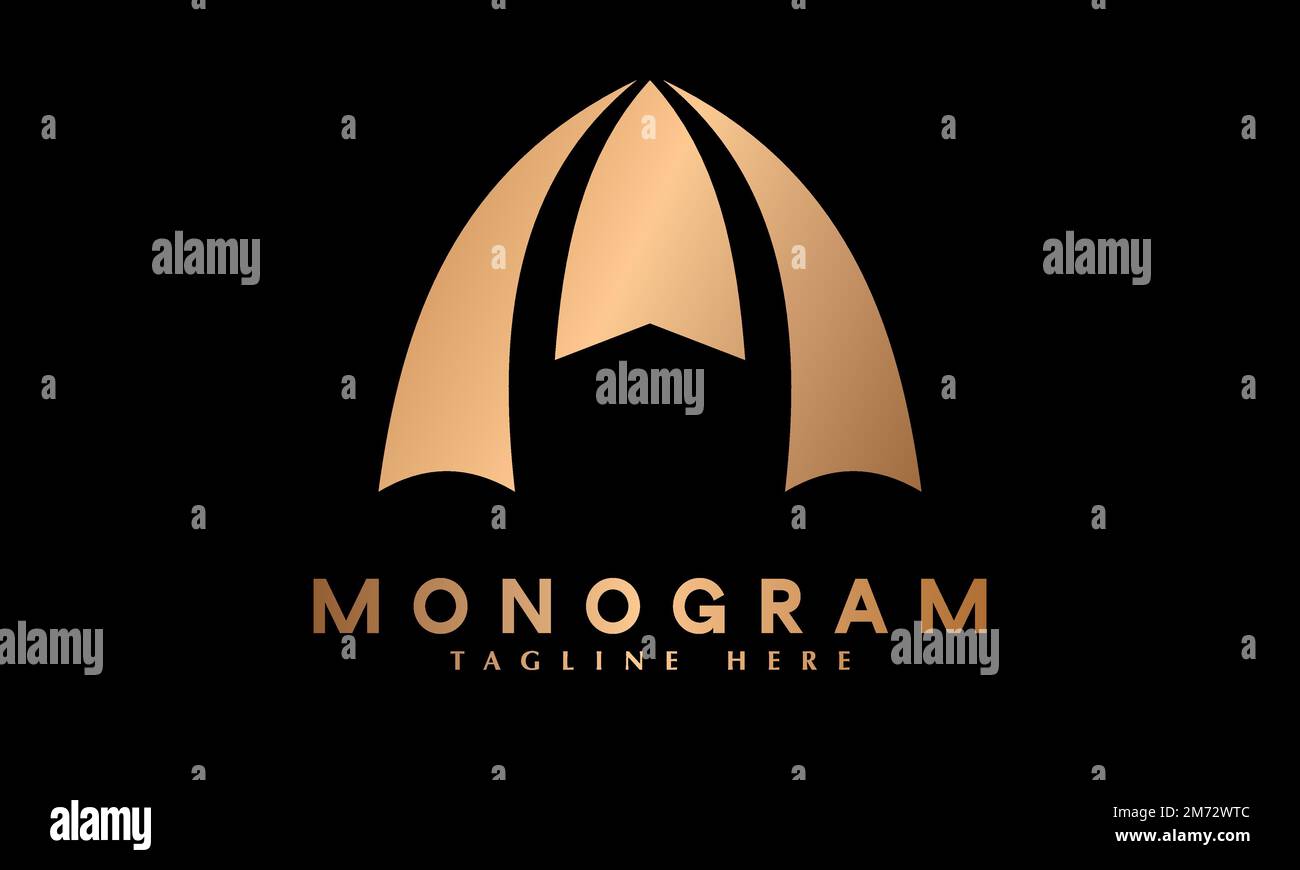 Arrow arch logo vector monogram template Stock Vector Image & Art - Alamy