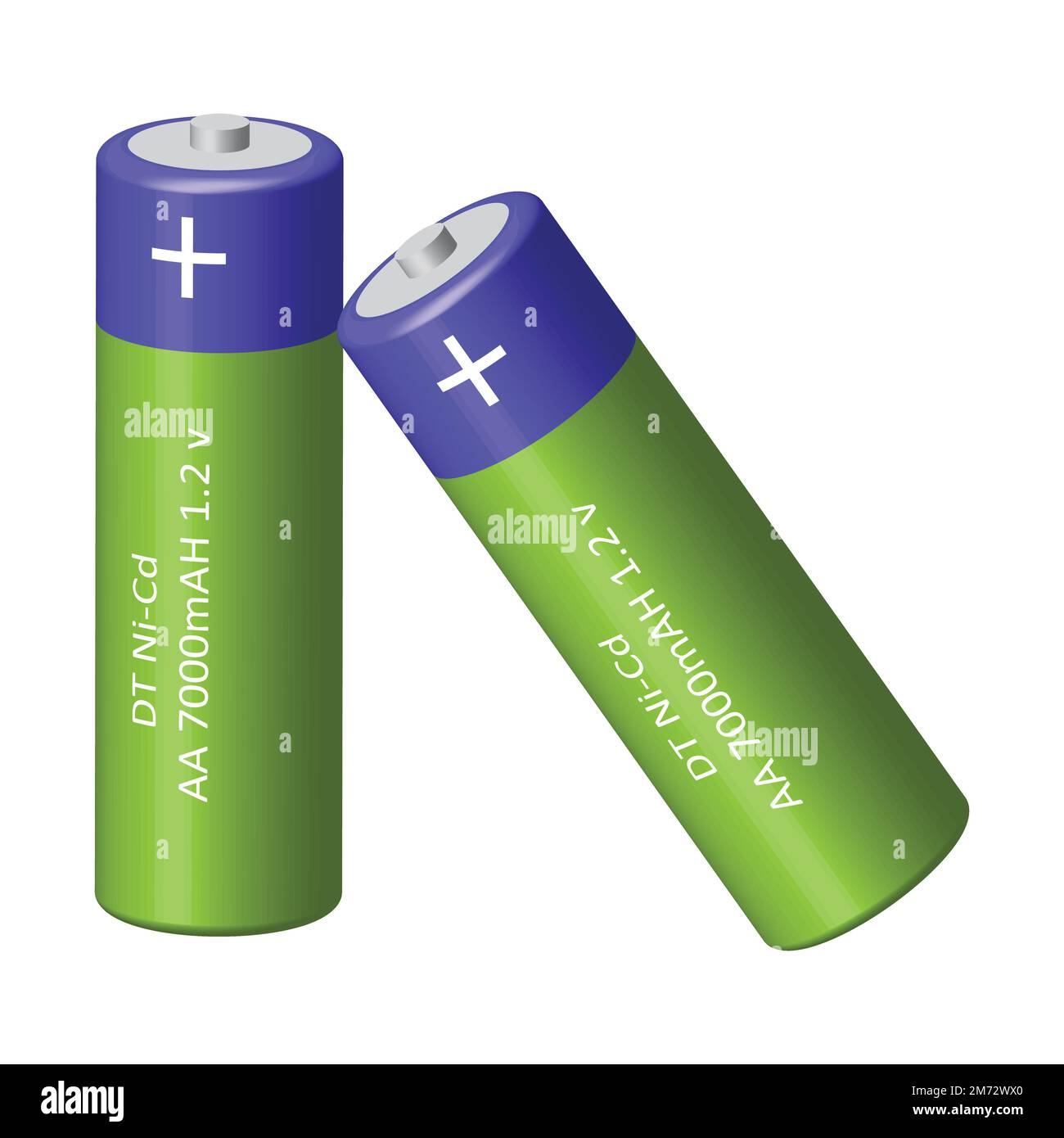 3d vector design of AA cell battery Stock Vector Image & Art - Alamy