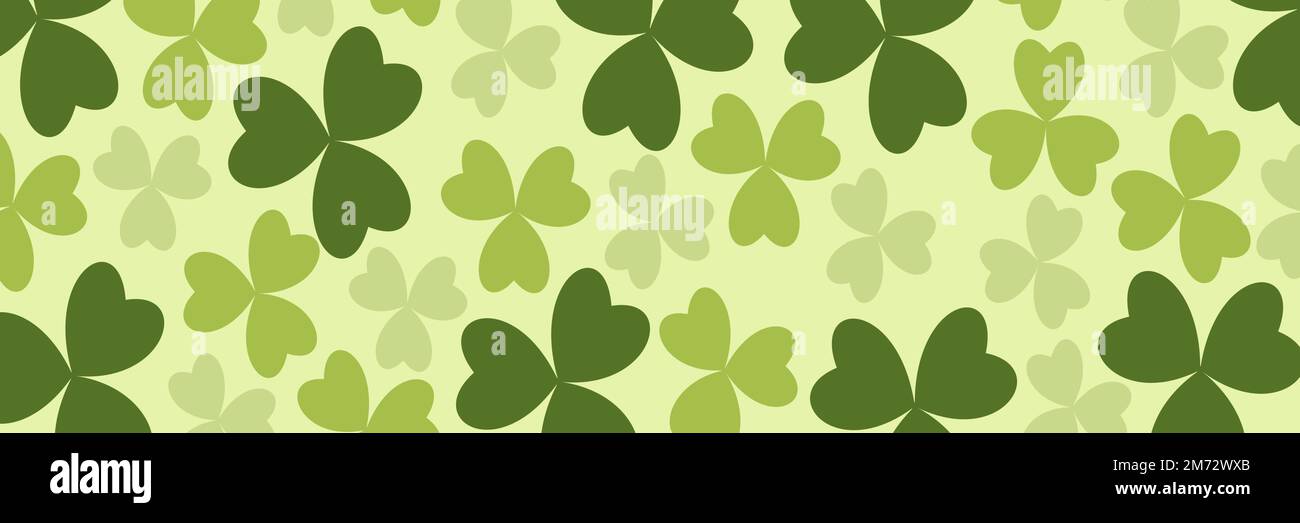 Banners with shamrock leaves. Realistic green clovers. Shamrock Banner ...
