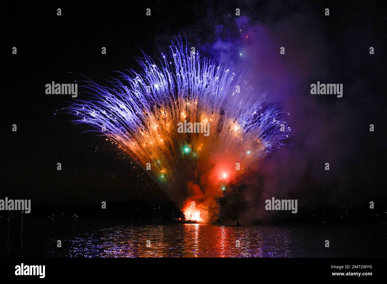 New Years Eve fireworks display in Paynesville, Victoria, Australia ...
