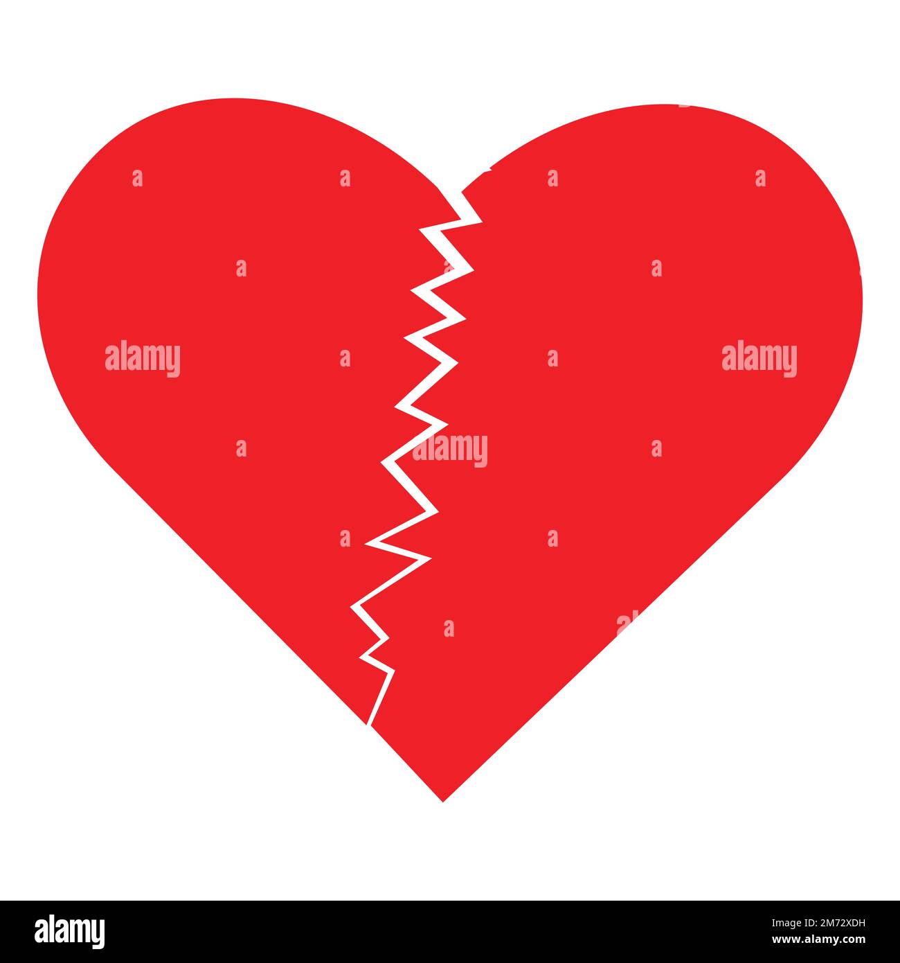 Broken Heart Shape Vector