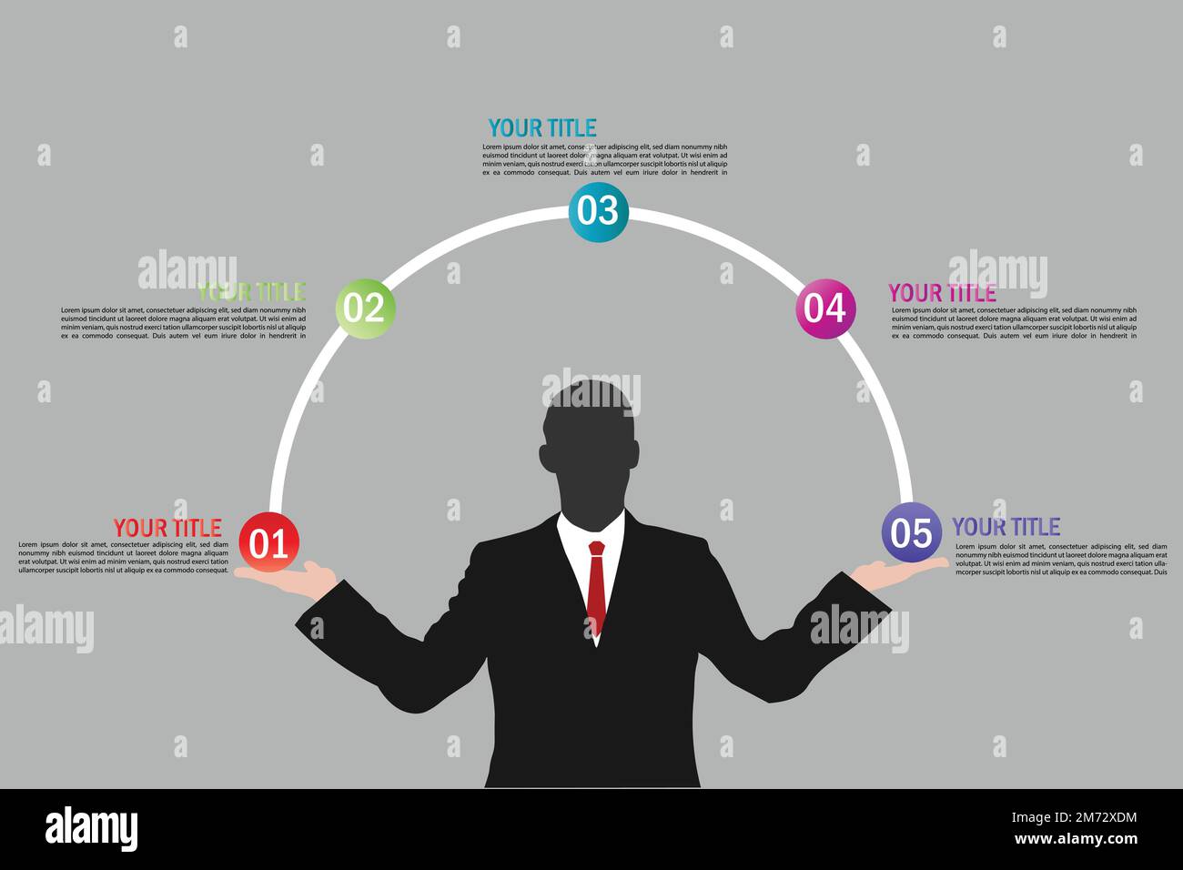 5 step infographic hi-res stock photography and images - Alamy