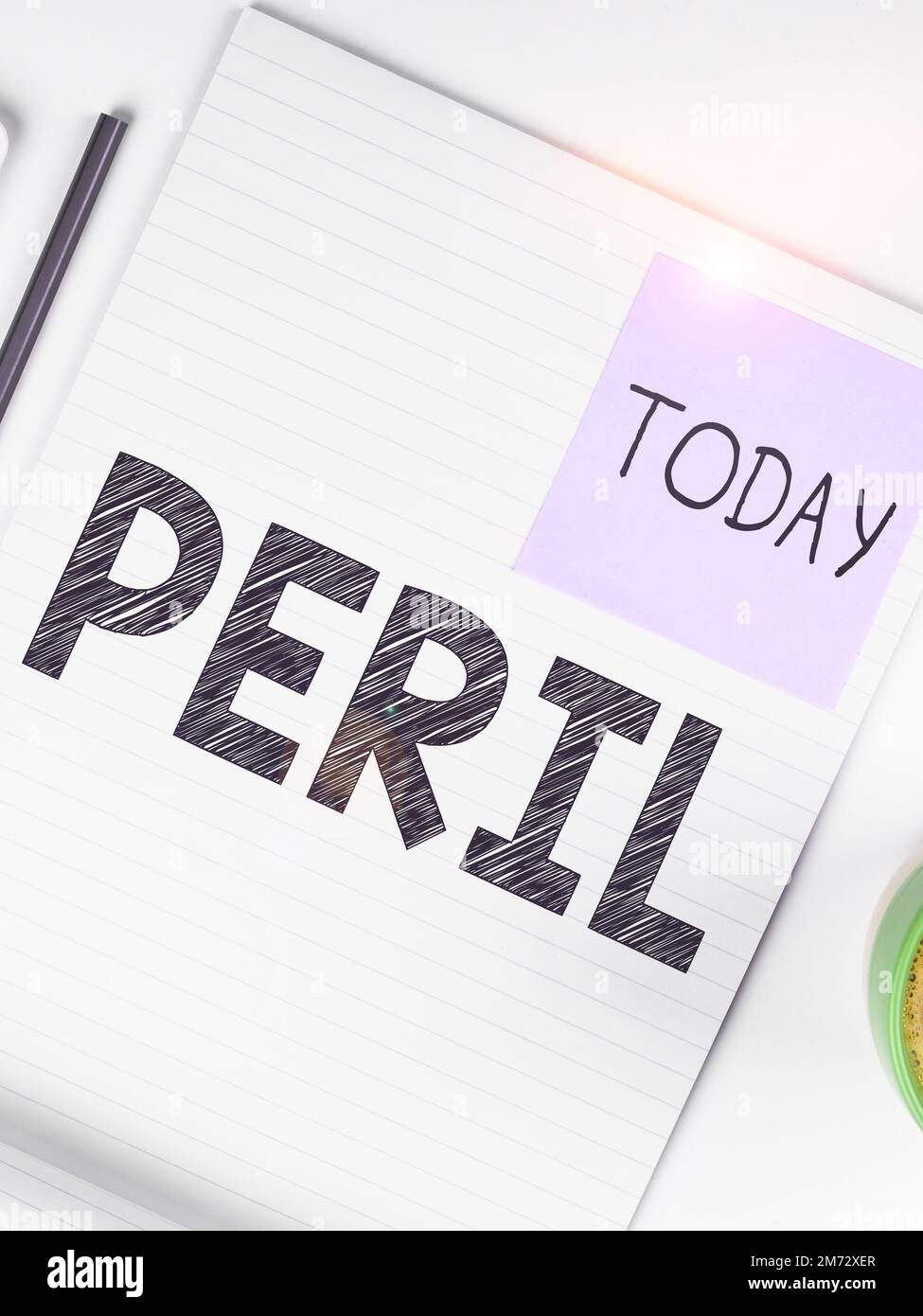 Writing displaying text Peril. Conceptual photo indicates something ...