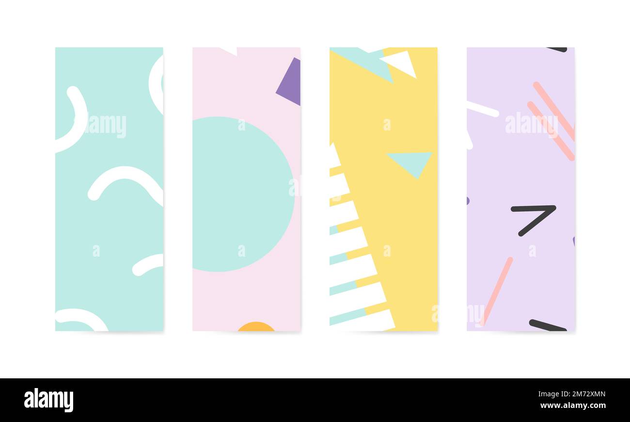Colorful geometric memphis style banner Stock Vector Image & Art - Alamy