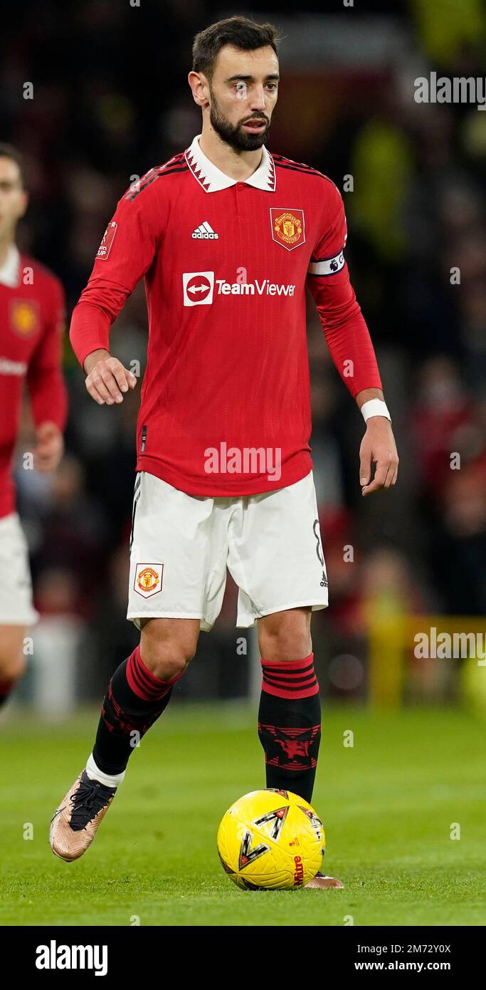 Manchester, England, 6th January 2023. Bruno Fernandes of Manchester ...