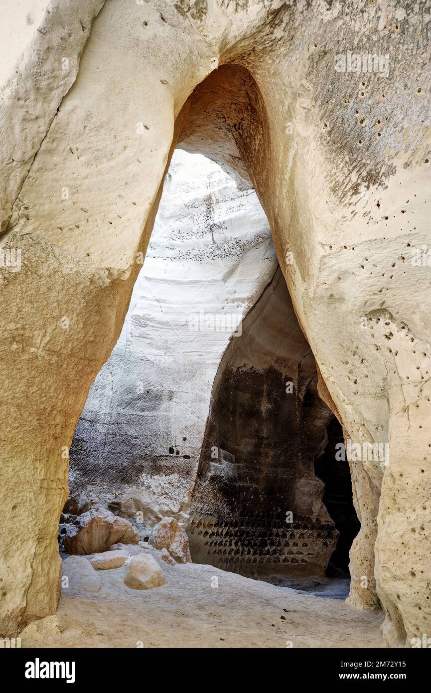 White chalk bell caves Luzit in Israel - a place of life of ancient ...