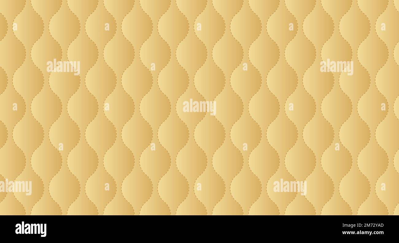 Simple upholstery quilted background. Gold leather texture sofa ...