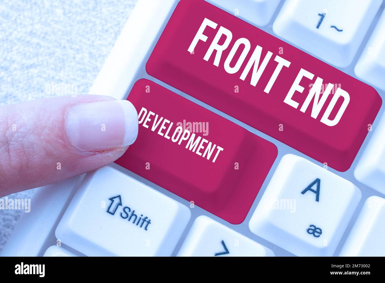 Hand writing sign Front End Development. Conceptual photo Altering data to graphical interface ...