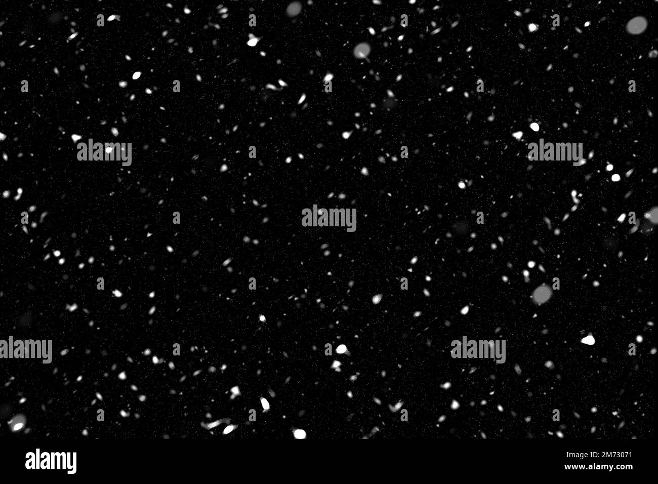 Texture snow, snow overlay on black background Stock Photo - Alamy