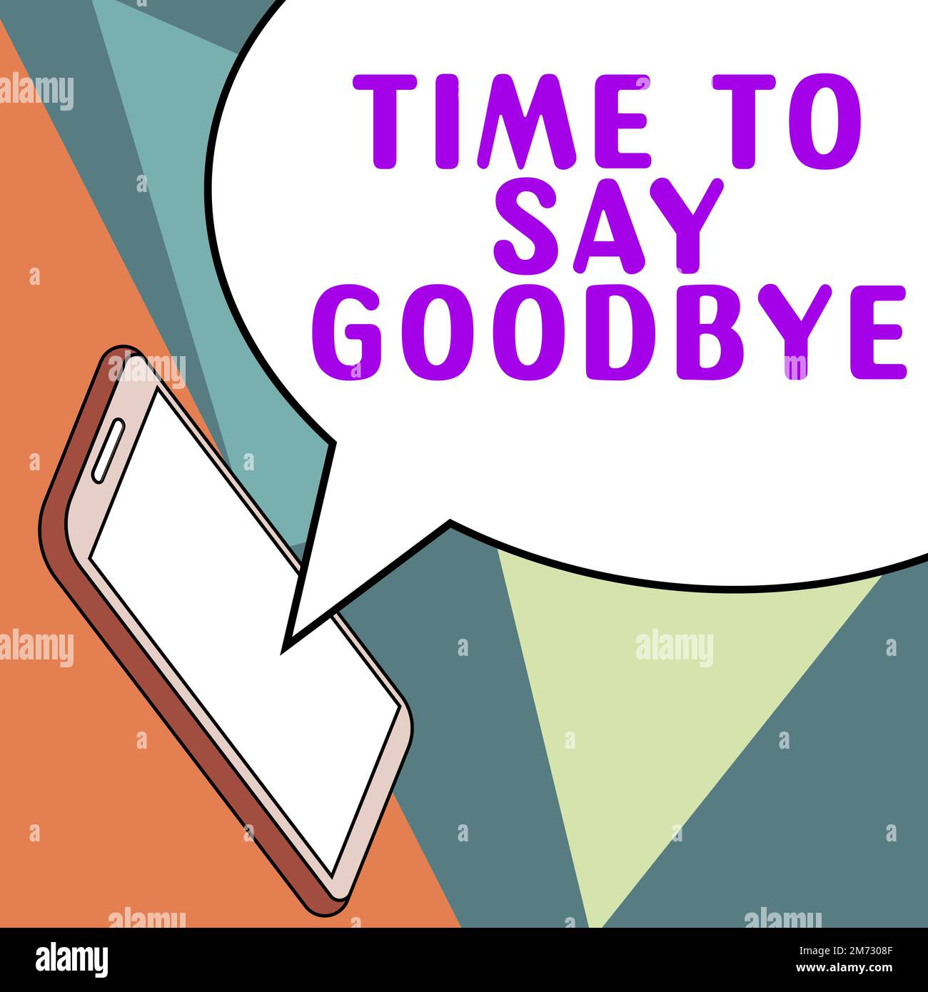 Conceptual caption Time To Say Goodbye. Word Written on Bidding ...