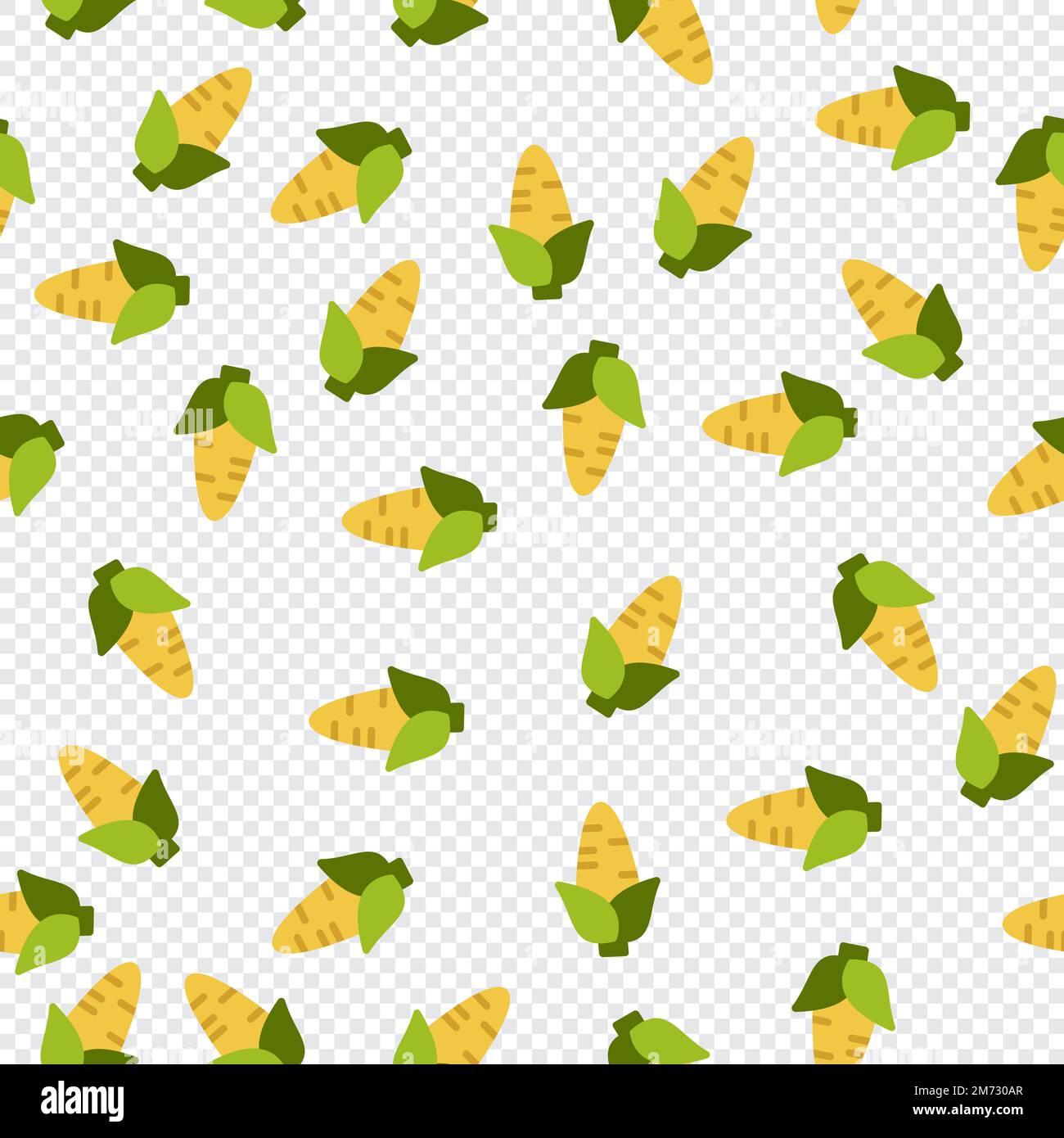 Corn seamless pattern cute background. Vector cute corns seamless ...