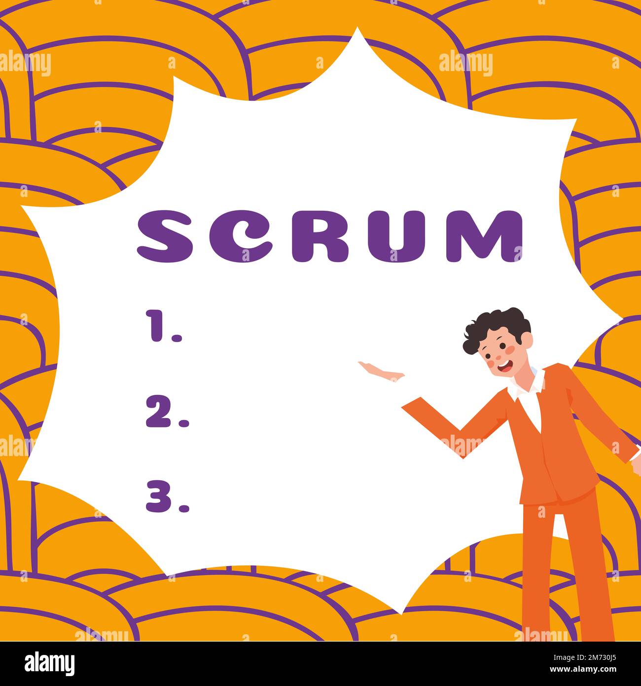 Conceptual display Scrum. Business showcase handwriting as distinct from print written ...