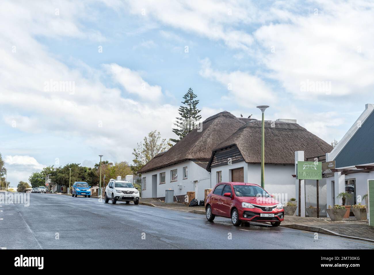 Bredasdorp, South Africa - Sep 23, 2022: A street scene, with ...