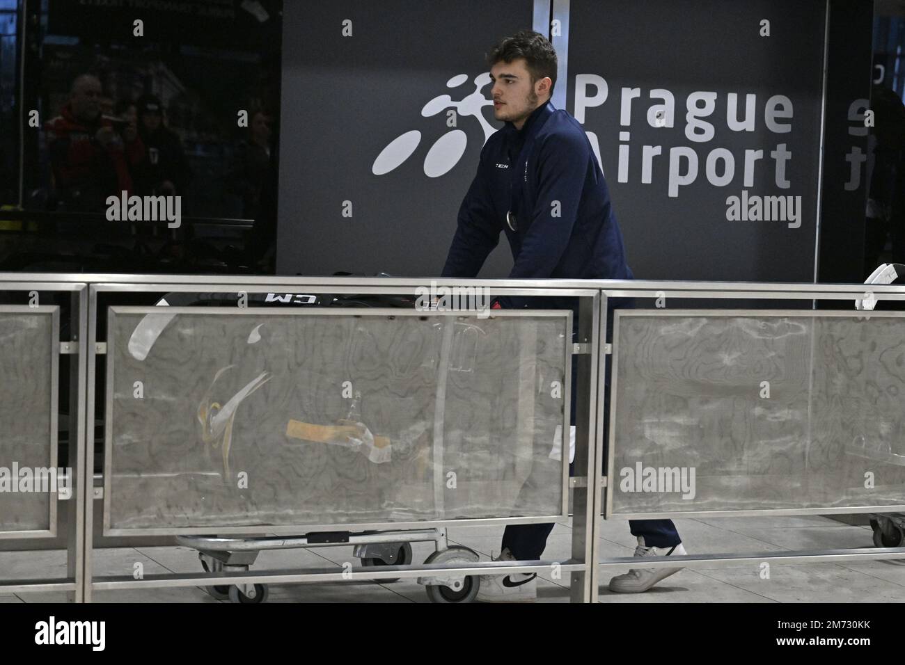 Prague, Czech Republic. 07th Jan, 2023. Czech hockey player U20 Ales ...